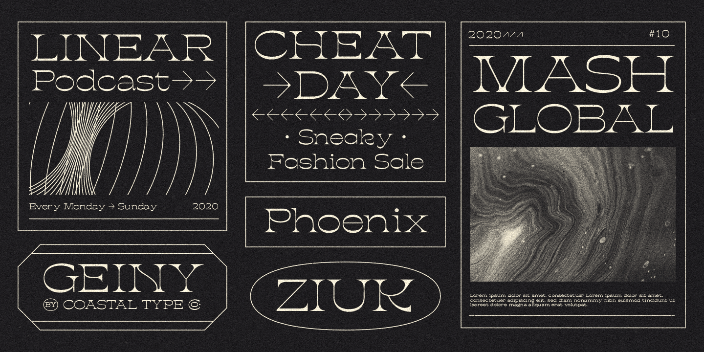 Geiny Regular czcionka | Czcionki.pro